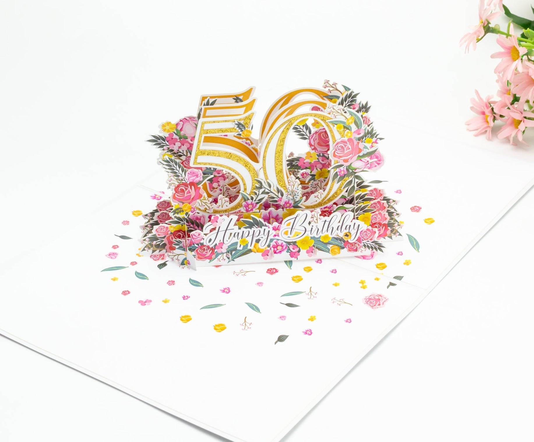 50th Birthday Pop up card – Three Dee Cards