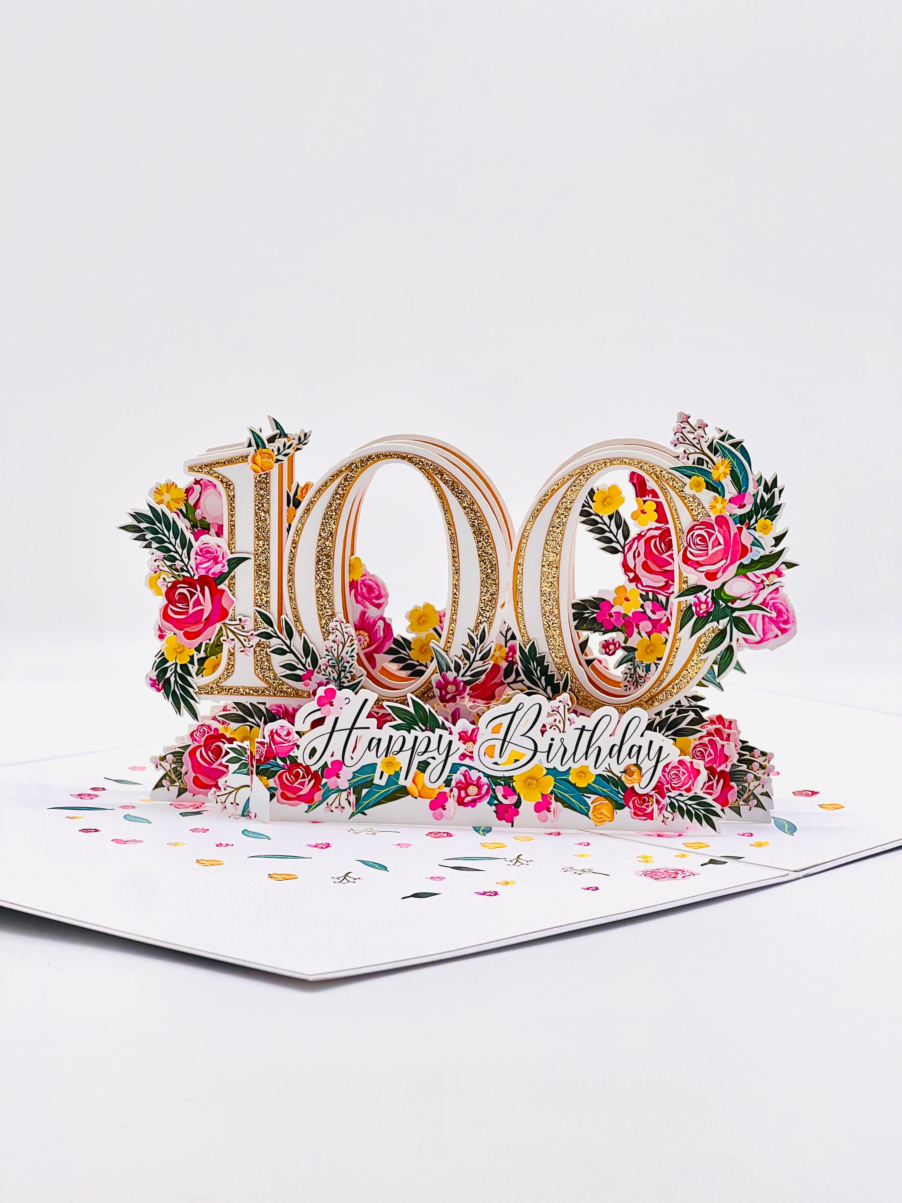 100th Birthday Pop up card – Three Dee Cards