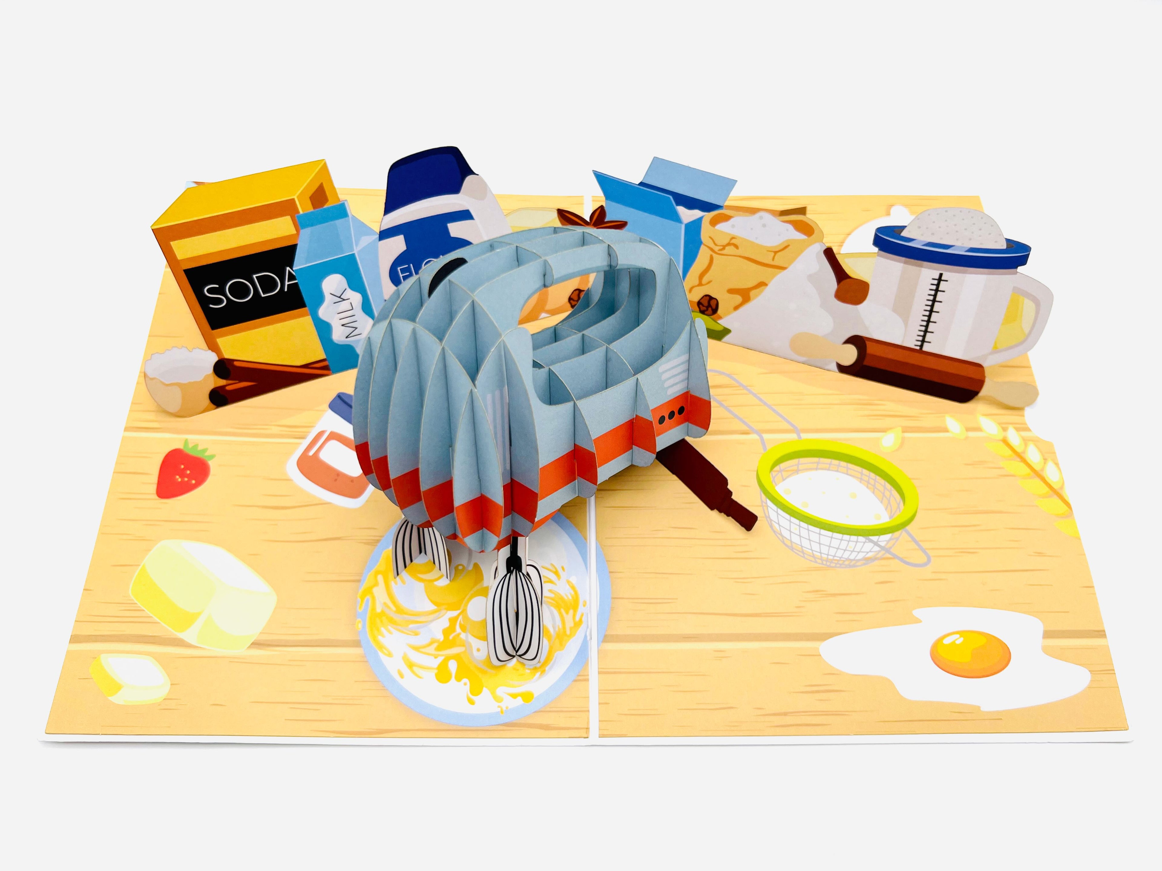 Let's Bake With Love pop up card – Three Dee Cards